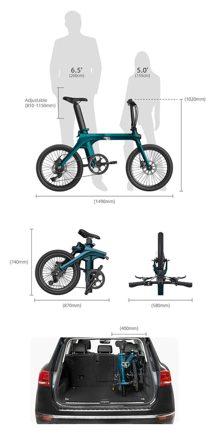 Buy the Fiido X Folding Electric Bike With Torque Sensor | Electroheads ...