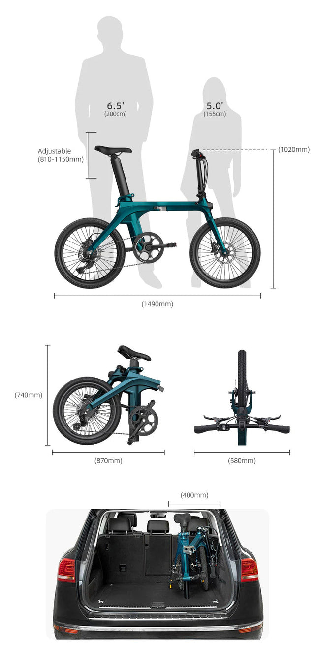 Buy the Fiido X Folding Electric Bike With Torque Sensor | Electroheads ...